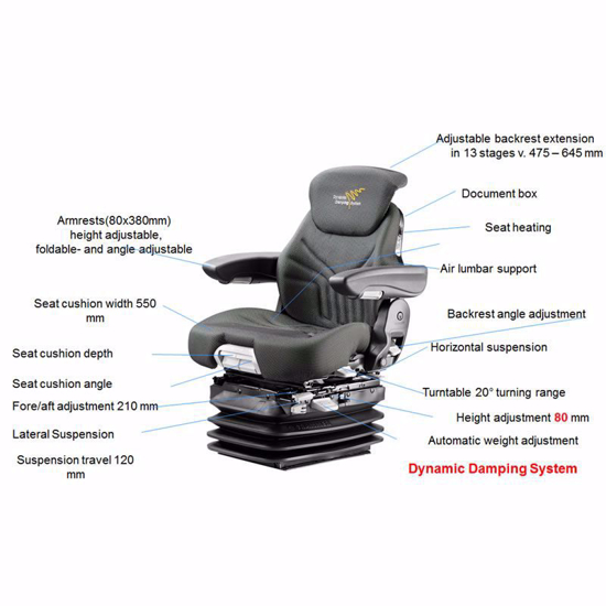 Grammer Seat Maximo Dynamic 12V for Agriculture | Equipment Warehouse Pty Ltd