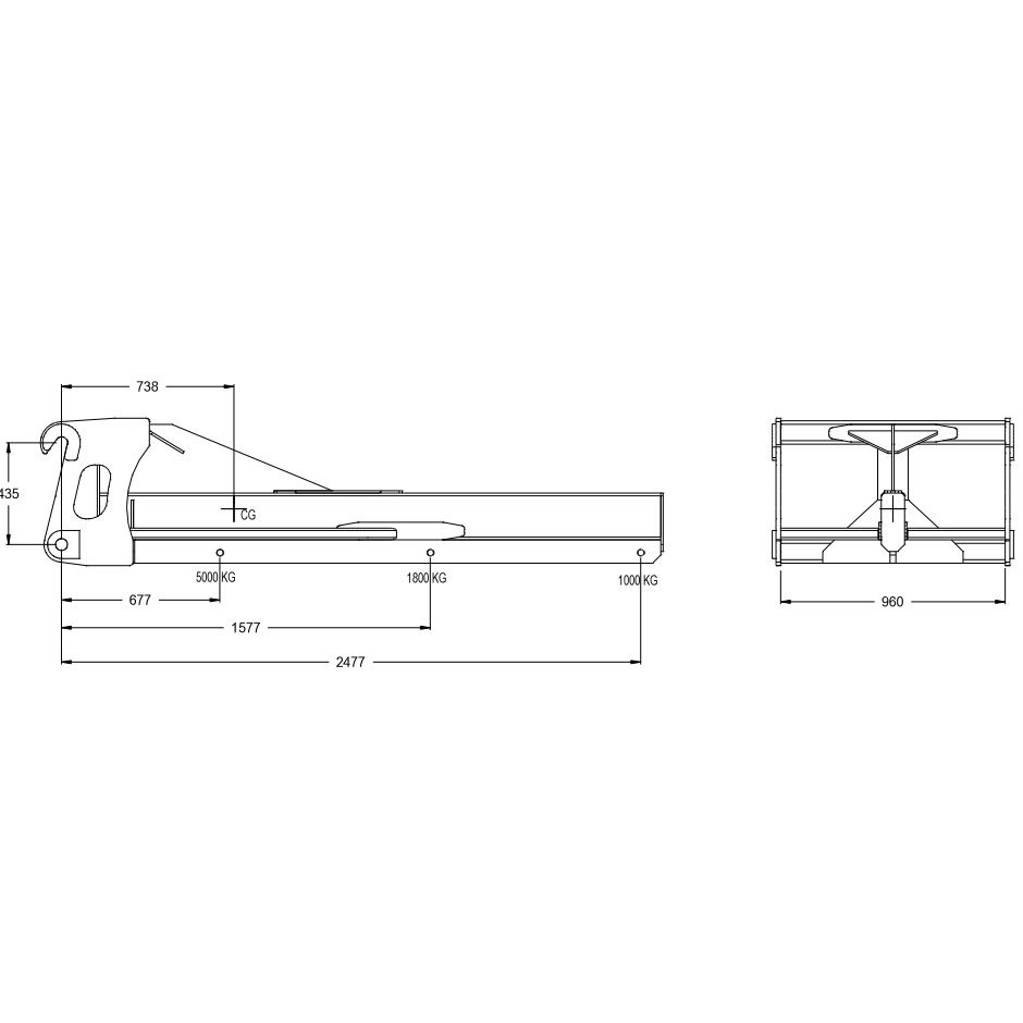 Telehandler Jib Attachment Short : Telehandler Crane Jib Attachment ...