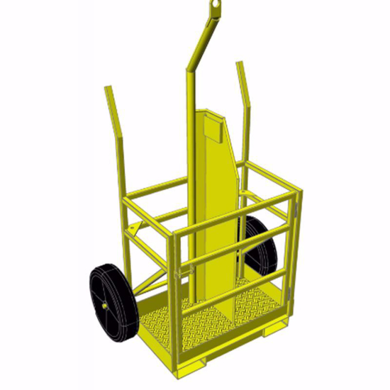 Welding Trolley 2 x Bottles with forklift and crane pickup and test ...