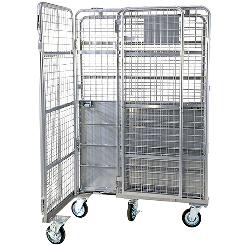 Cage Trolley with Doors and Shelf : Steel Cage Trolley with Doors ...