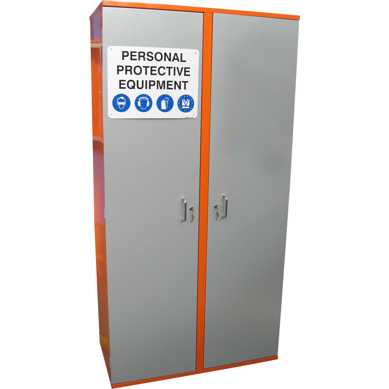 PPE Storage Cabinet 2 Door with Hanging Rail | Equipment Warehouse Pty Ltd
