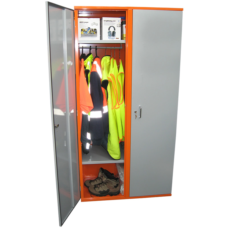 PPE Storage Cabinet 2 Door with Hanging Rail | Equipment Warehouse Pty Ltd